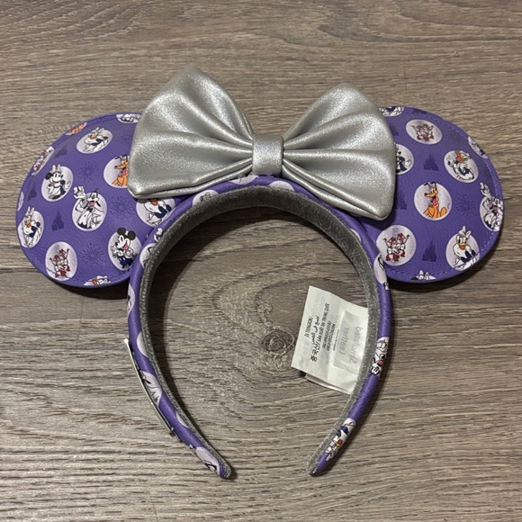 Disney | Accessories | Disney Purple And Silver Minnie Mouse Ears ...